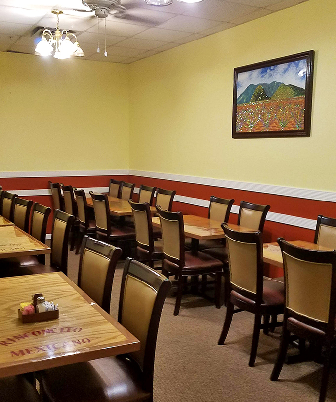 The dining room's warm color palette and thoughtful layout invite lingering conversations. It's the kind of space where "just one more bite" turns into "let's order dessert."