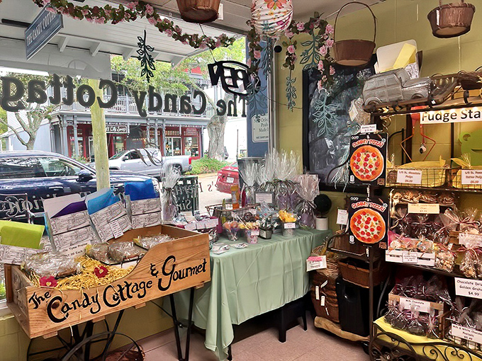 The front window offers a glimpse into a world where calories don't count and dessert is always the right choice.