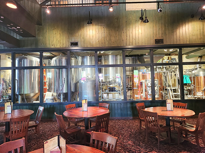 The brewing equipment isn't just for show &ndash; those gleaming tanks are working hard to create your next favorite beer.