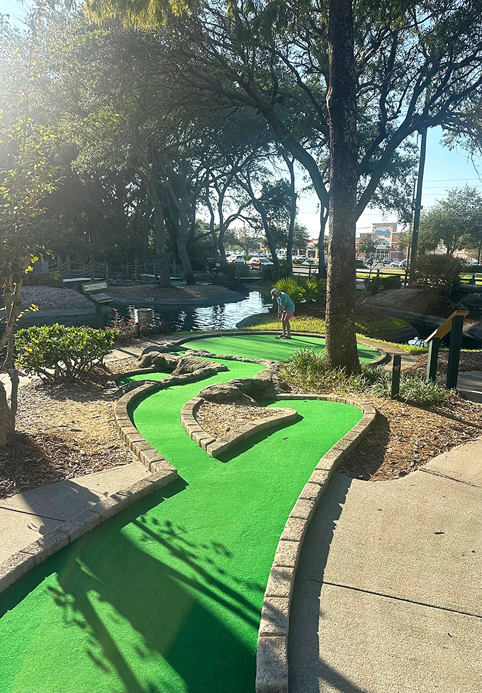 Mini-golf where the hazards are actual water features&mdash;not just the mental hazard of playing with someone who takes putt-putt way too seriously.