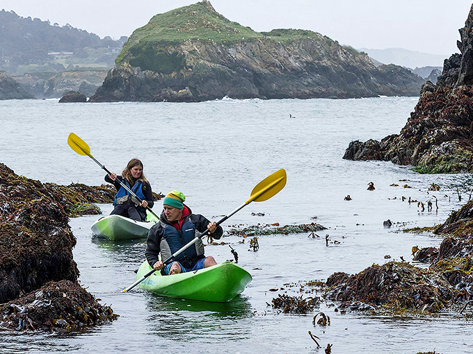 Kayaking through Mendocino's coastal waters&mdash;where social distancing was cool long before it was mandatory.