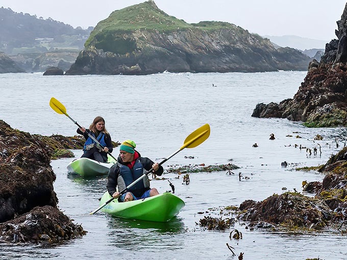 Kayaking among the sea stacks &ndash; where you're reminded that sometimes the best views aren't from land.