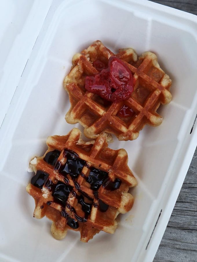 Belgian Li&egrave;ge waffles that would make Brussels proud. These pearl sugar-studded treasures prove NFA isn't just a one-trick pony in the culinary rodeo.