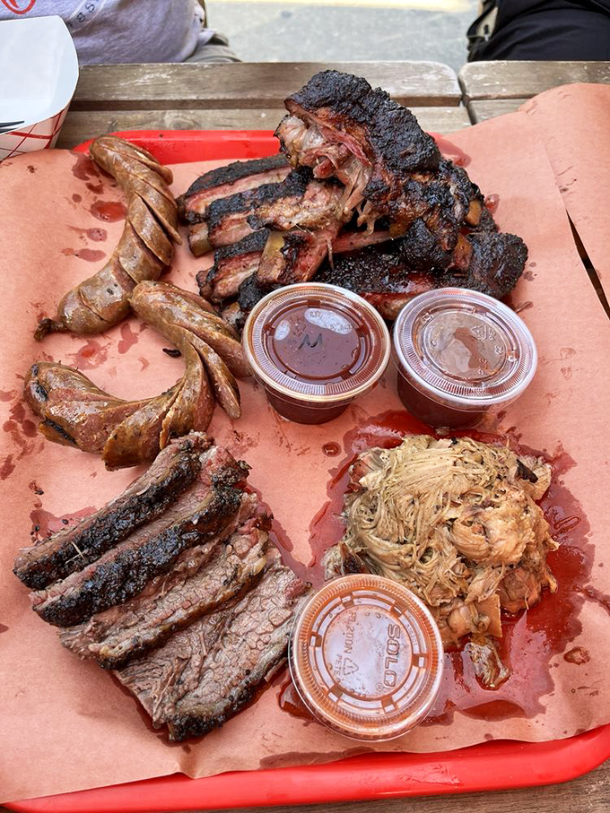 A barbecue platter that doesn't just feed the body, but nourishes the soul with smoky, meaty perfection.