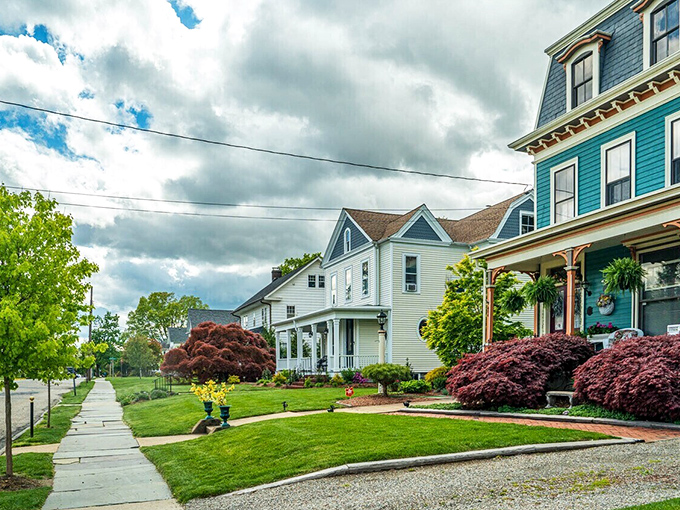 Victorian and Colonial homes line residential streets with manicured lawns and blooming gardens. These aren't just houses&mdash;they're time capsules with modern plumbing.