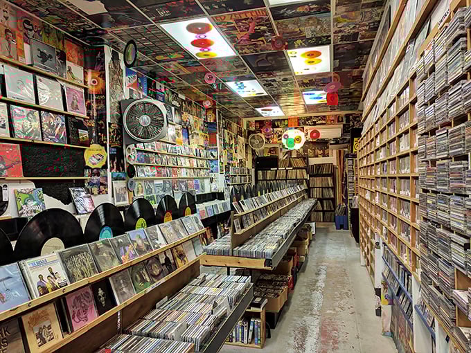 Wait, this isn't Hodad's &ndash; it's a record store! Just kidding, this appears to be a nearby Ocean Beach shop that shares the neighborhood's eclectic, collector-friendly vibe.