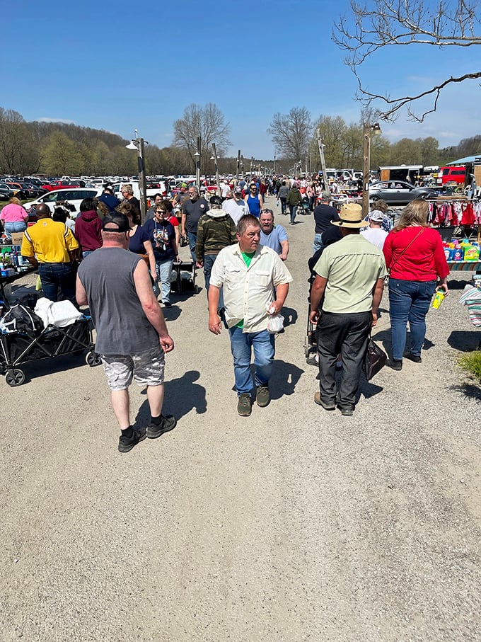 The main thoroughfare teems with humanity on a mission. Like a small-town Main Street where everyone's shopping list includes "something I didn't know I needed."
