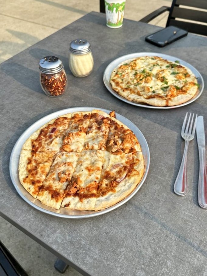 Who says chicken joints can't make a mean pizza? These personal pies prove The Chicken isn't just a one-trick pony.