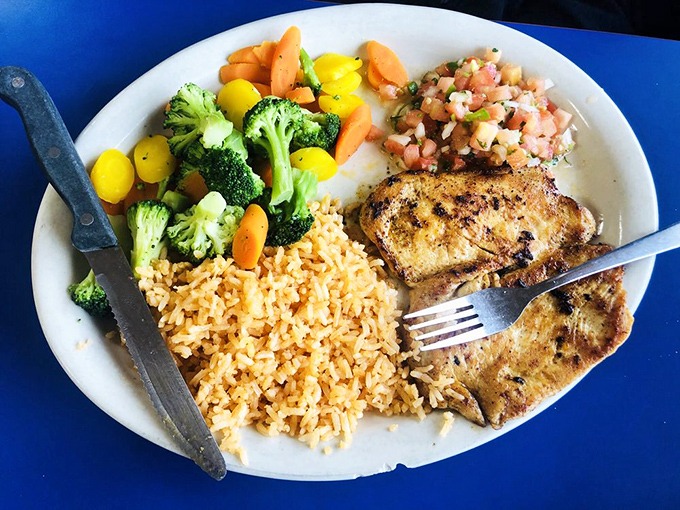 A plate that says "yes, vegetables belong at a Mexican restaurant." Colorful, nutritious, and still absolutely delicious—the unicorn of menu items.