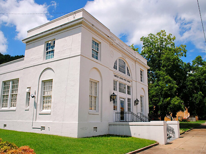 The classic white Post Office stands as a timeless reminder that some institutions remain steadfast in our ever-changing world.