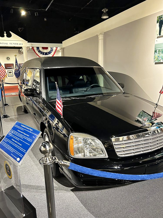 Presidential funeral processions spare no detail&mdash;this official hearse carried a commander-in-chief on his final journey through Washington's solemn streets.