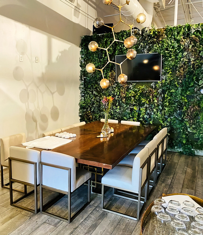 The living wall private dining area &ndash; where nature meets nurture. Special occasions deserve special surroundings and seafood to match.