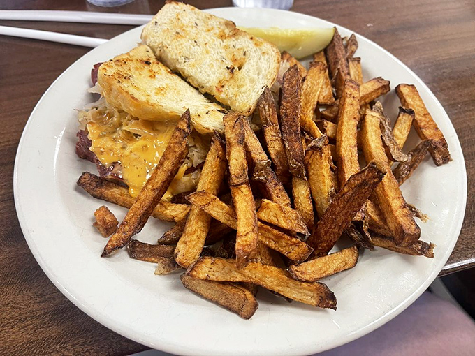 These aren't just fries; they're supporting actors in a sandwich drama worthy of a standing ovation. Golden, crispy, and unapologetically abundant.