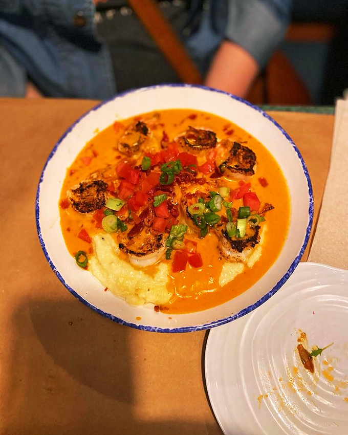 Shrimp and grits &ndash; where Gulf crustaceans lounge on a creamy Southern pillow. Comfort food that's dressed for a night out.