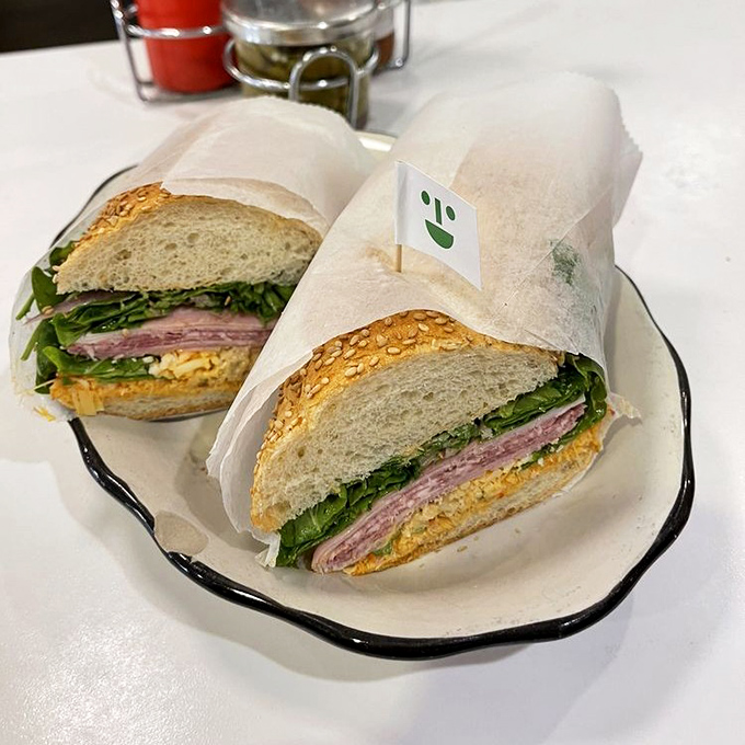 A sandwich so beautiful it belongs in a museum. The perfect balance of meat, greens, and bread proves that simplicity, when done right, is revolutionary.