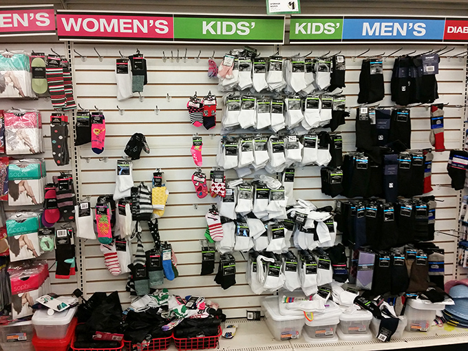 Sock it to me! The clothing section offers basics that keep you covered without uncovering your entire bank account.