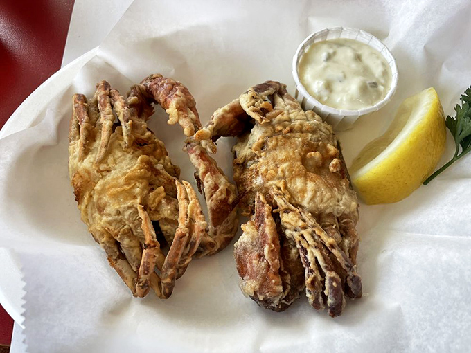 Soft shell crab fried to golden perfection&mdash;nature's most generous gift to seafood lovers who don't mind getting their hands dirty.