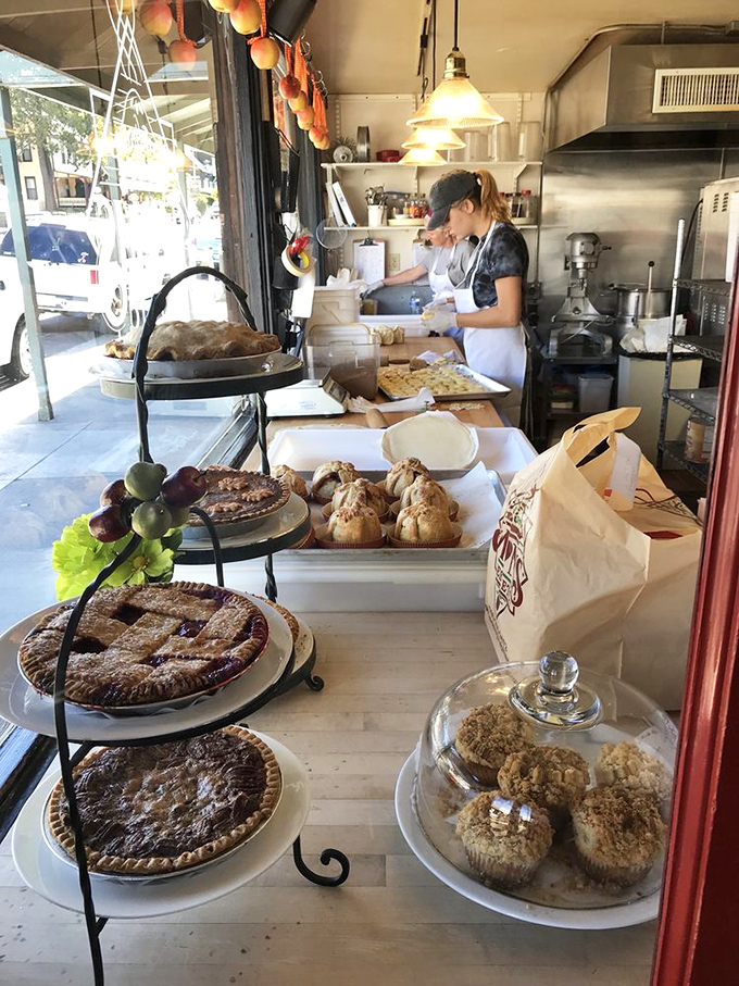 Where the magic happens. These pie artisans work with the focus and precision of Swiss watchmakers, but with tastier results.
