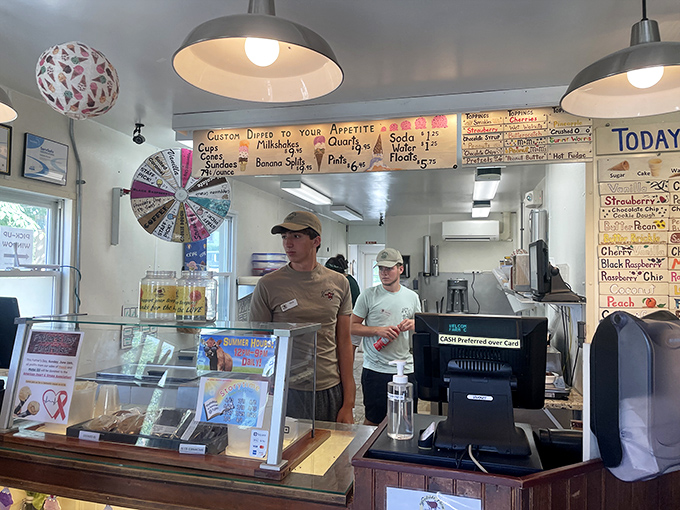 The happiest job in Delaware? Serving up scoops of joy to eager customers who've been dreaming about this moment all week.