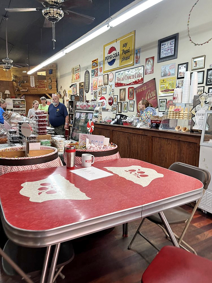Where nostalgia meets hospitality. The walls tell stories of American pop culture while the candy barrels promise sweet endings to every tale.