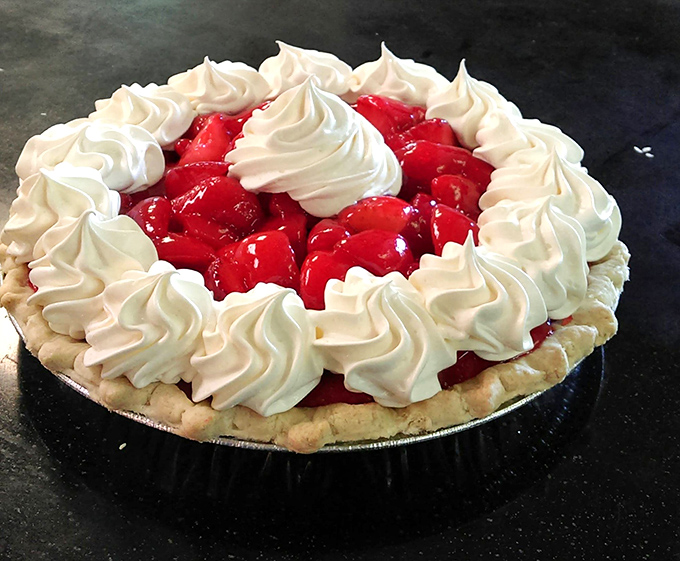 Strawberry pie that makes you understand why people write songs about dessert. Those crimson berries nestled in whipped cream could make a grown adult weep with joy.