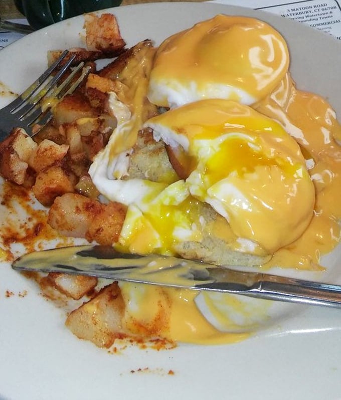 Eggs Benedict's saucy cousin has arrived. That hollandaise river flowing over perfectly poached eggs would make Julia Child weep with joy.