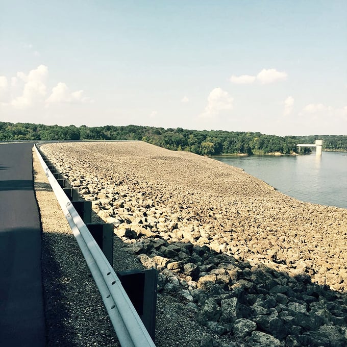 The dam that created Harsha Lake stands as a monument to human engineering and our eternal quest to make nature just a little more convenient.