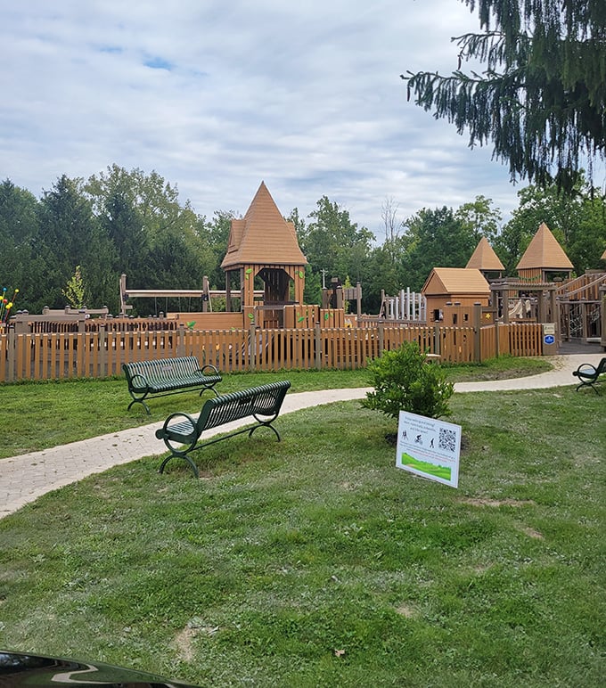 Wild Wood Park proves that in Granville, even the playground equipment dresses better than I do on most days.