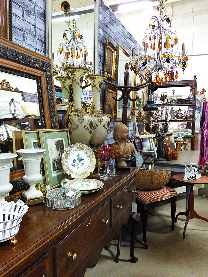 Elegance from another era awaits its second act. These chandeliers and furnishings once illuminated conversations in homes long before Netflix existed.