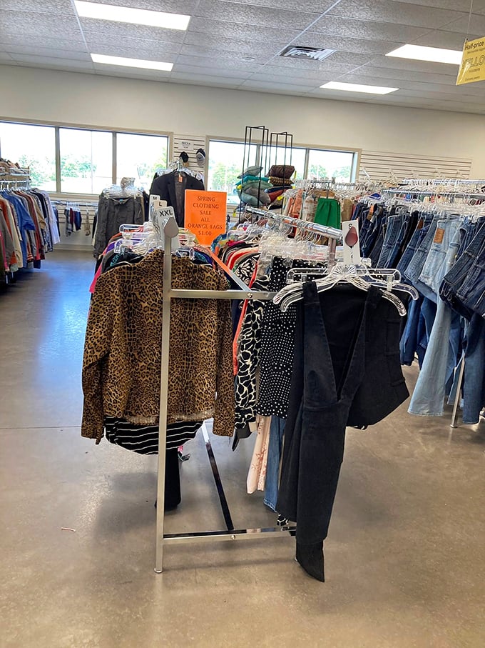 Fashion archaeology at its finest&mdash;each rack a timeline of trends where leopard print proves it never truly disappeared.