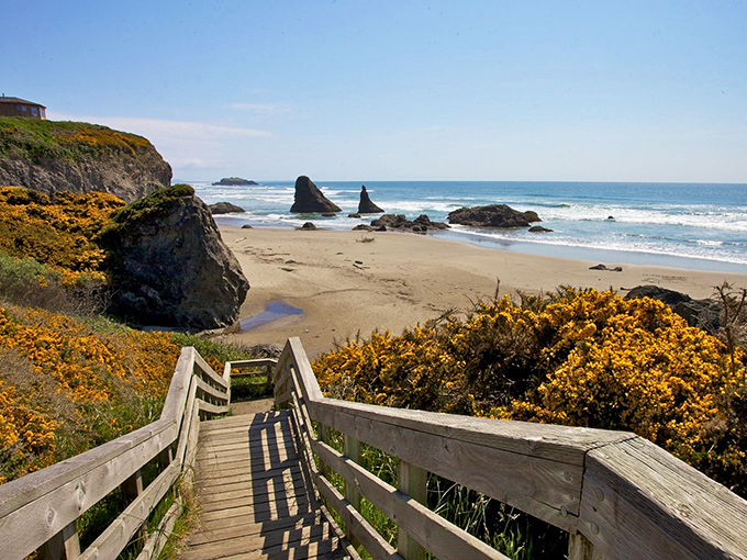 Those wooden steps leading to Bandon Beach aren't just stairs&mdash;they're the yellow brick road to coastal nirvana.