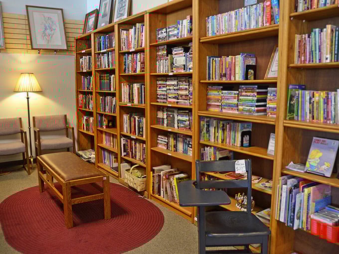 The book nook offers literary treasures organized with librarian-like precision, perfect for discovering that out-of-print gem you've been hunting.