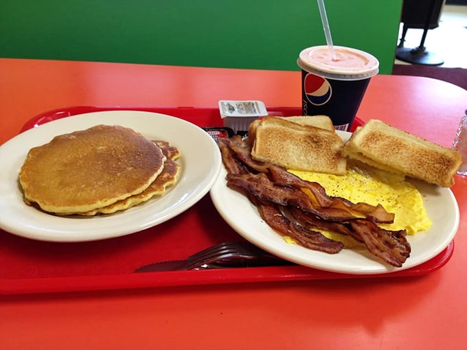 9. breakfast mealThe breakfast that launched a thousand workdays. Eggs, bacon, toast&mdash;the holy trinity of morning meals executed with no-nonsense perfection.