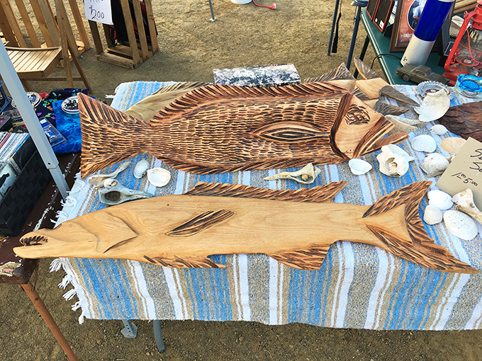 These wooden fish won't get away with any tall tales! Hand-carved with the patience modern life rarely allows for anymore.