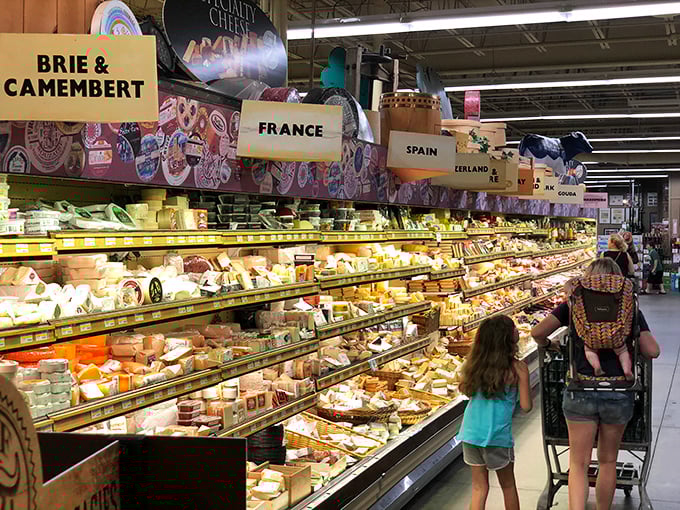 Say cheese and mean it! The international dairy section organizes its treasures by country, turning cheese shopping into a delicious geography lesson.