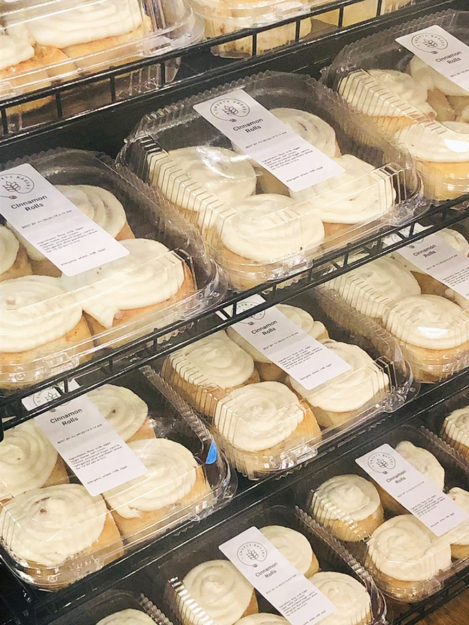 Cinnamon roll paradise, neatly packaged. These frosted beauties are what your grandmother's rolls aspire to be in their sweetest dreams.