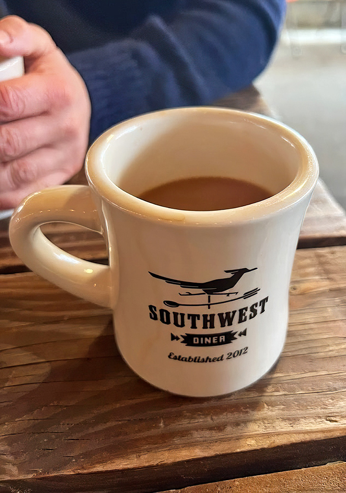 The Southwest Diner mug &ndash; holding what's likely the lifeblood of morning conversations and weekend revelations since 2012.