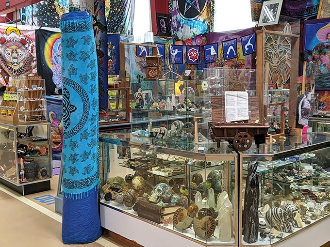 Crystals, tapestries, and mystical treasures for the spiritually curious. One person's New Age is another's ancient wisdom, all under one roof.