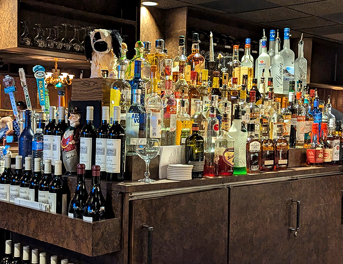 Behind every great meal is a great bartender's arsenal. This backbar could solve most of life's problems, or at least help you forget them.