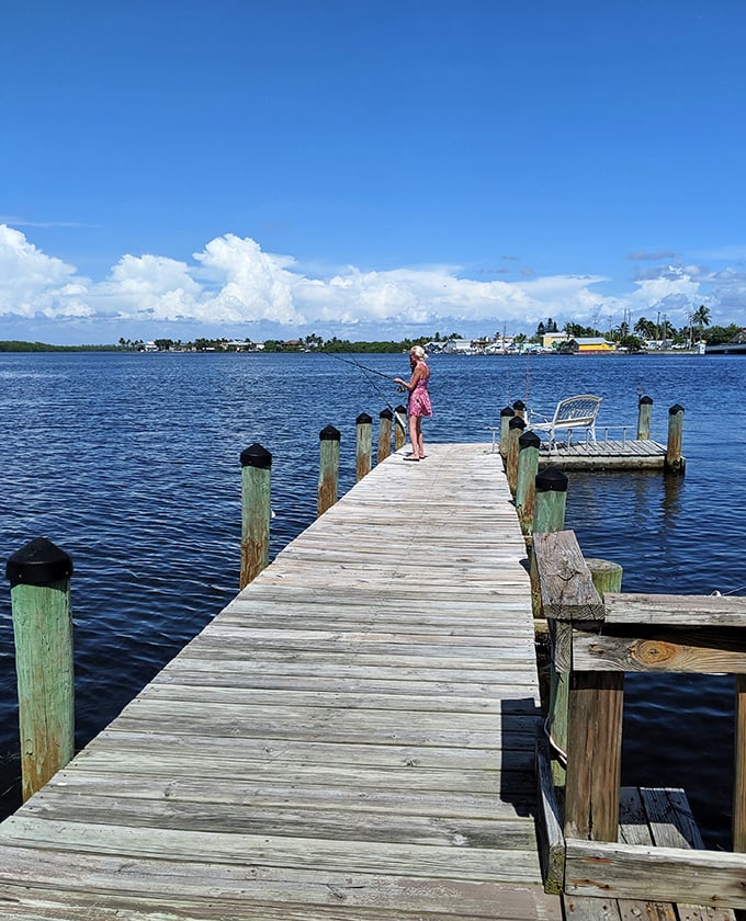 In Matlacha, fishing isn't just a hobby—it's practically a constitutional right. The catch of the day is always "happiness."