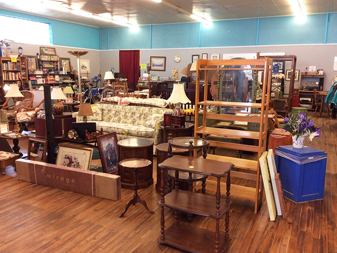 A living room tableau from another era &ndash; that floral sofa has hosted countless family gatherings and is ready for its next chapter.