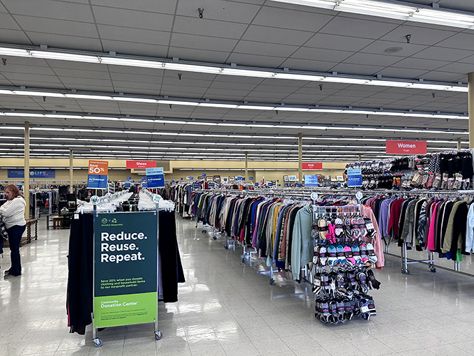 "Reduce. Reuse. Repeat." Not just a slogan, but a lifestyle manifesto for the savvy shopper who knows good karma comes with good deals.