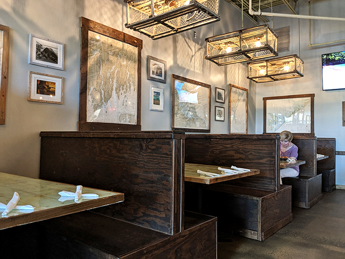 Cozy booths and nautical touches create the perfect atmosphere for serious seafood conversations and laughter.