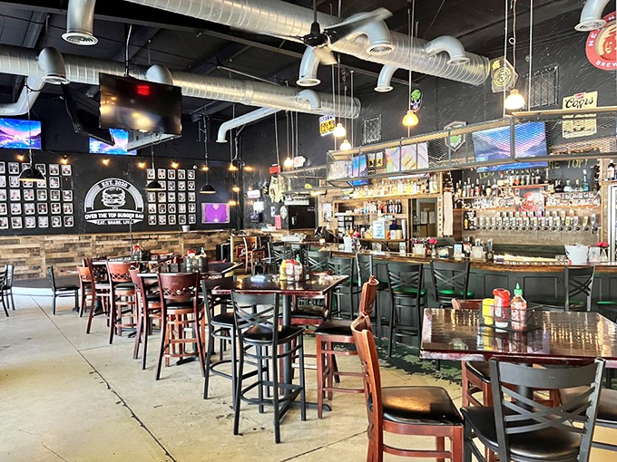 Where industrial meets inviting. The perfect balance of sports bar energy and restaurant comfort makes every seat feel like the best in the house.