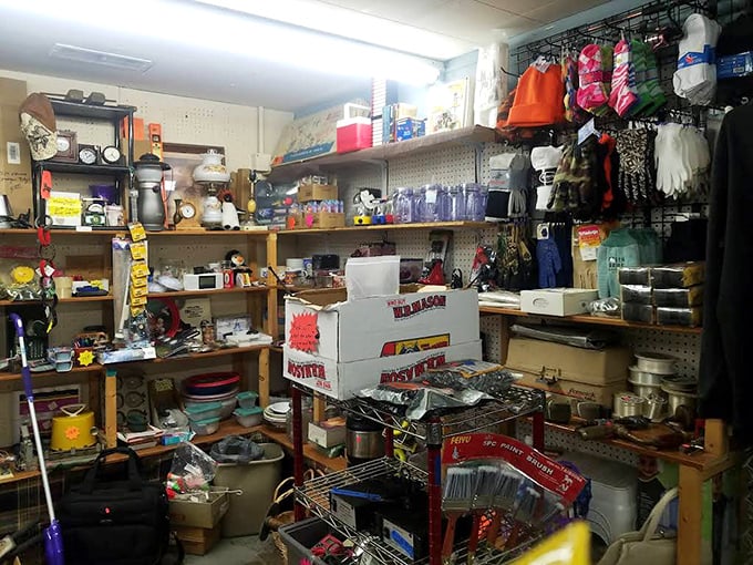 The definition of "organized chaos"—where kitchen gadgets from three decades ago mingle with today's castoffs in perfect harmony.
