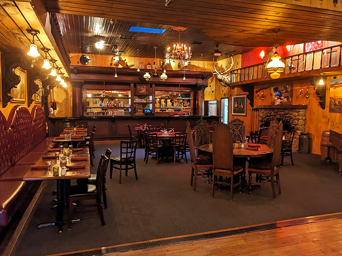 The warm glow of the dining room feels like being invited to a family gathering where everyone's favorite uncle cooks. 