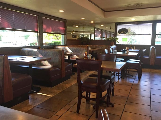 That classic diner lighting makes everything look like it belongs in an Edward Hopper painting, but with better food.