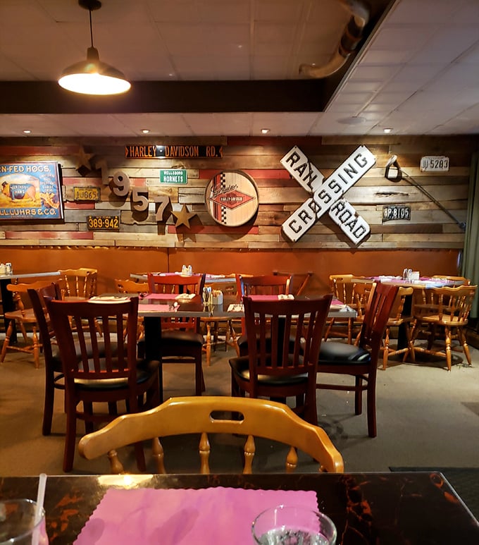 The dining room feels like the coolest corner of America's basement&mdash;where comfort food meets nostalgia and calories don't count.