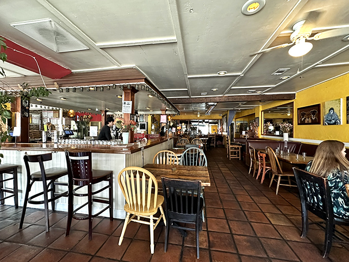 The dining room feels like it was designed by someone who understands that great food deserves comfortable surroundings without unnecessary fuss.