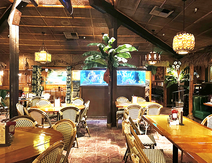 The dining room buzzes with happy carnivores savoring every magnificent bite of their steakhouse experience.